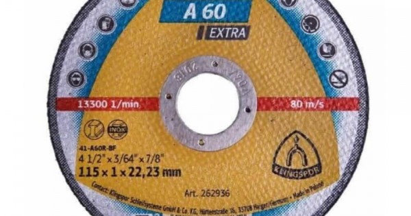 Disc Debitare Klingspor A60 Extra, Inox, 115x1x22 mm, Disc Debitare ...