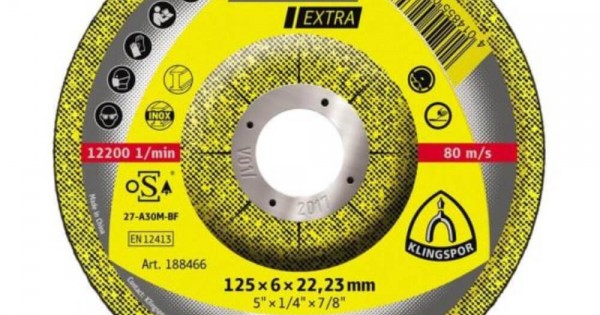 Disc Polizare Klingspor A24 Extra, 125x6x22mm, Universal, Metal, Disc ...