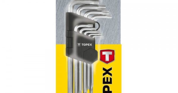Set de 9 Chei Lungi Torx Topex, Dimensiuni T10- T50 mm, Chei Torx, Chei ...