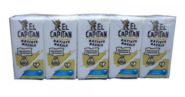 Batiste Hartie El Capitan, 3 Straturi, 10 Buc/Set, Servetele Uscate ...