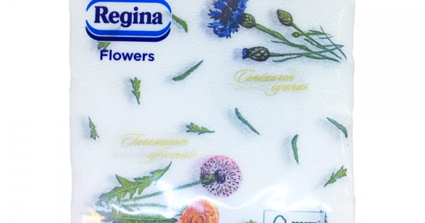 Pachet 45 Servetele de Masa Regina Flowers, 33x33 cm, 1 Strat, Model ...