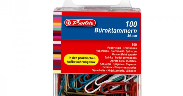 Agrafe Birou Color 26mm 100 Bucati/cutie Herlitz - Brandpaper Company