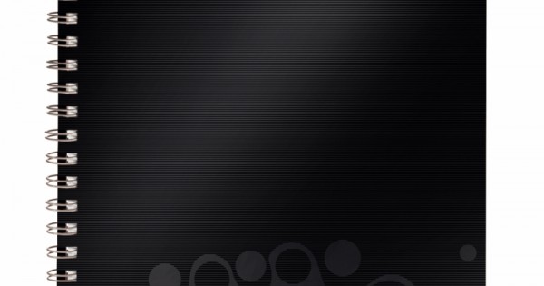 Caiet A4, cu spirala, 80 file, dictando, LEITZ Bebop - coperta neagra