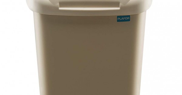 Cos plastic cu capac batant, pentru reciclare selectiva, capacitate 50l ...