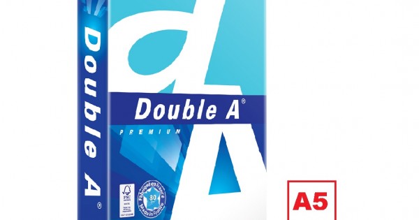 Hartie alba pentru copiator A5, 80g/mp, 500coli/top, clasa A, Double A ...
