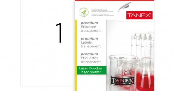 Etichete transparente autoadezive, 1/A4, 210 x 297mm, 25 coli/top ...