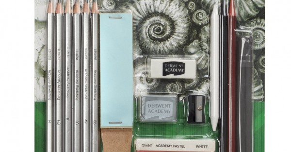 Set complet pentru schite DERWENT Academy, creioane grafit, blister, 19 ...